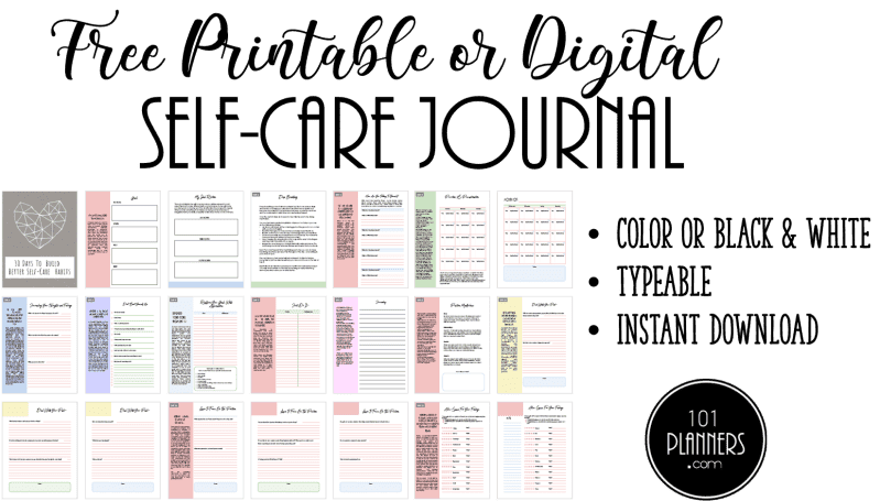 Free Self-Care Journal Printable Pages