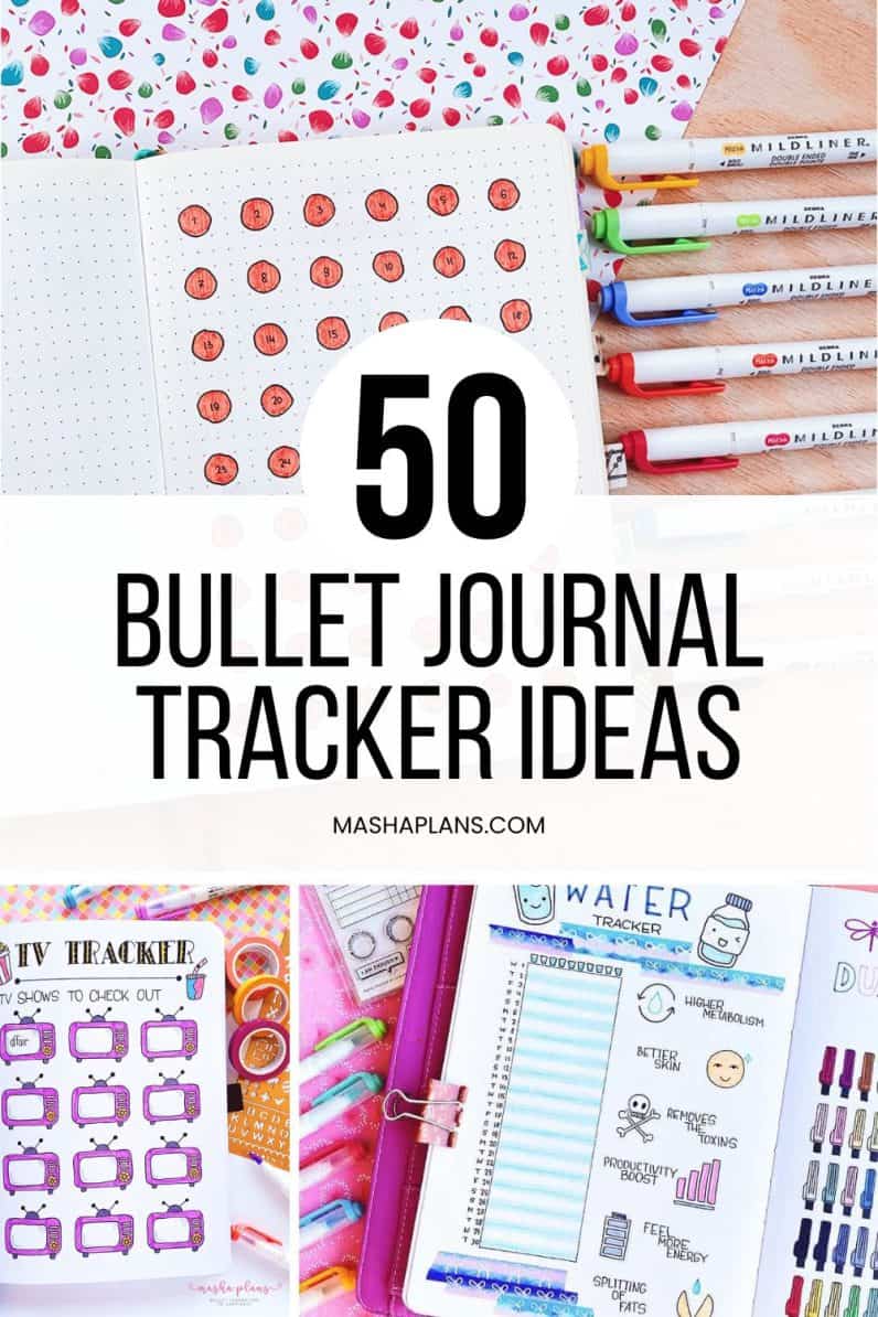 50 Bullet Journal Tracker Ideas