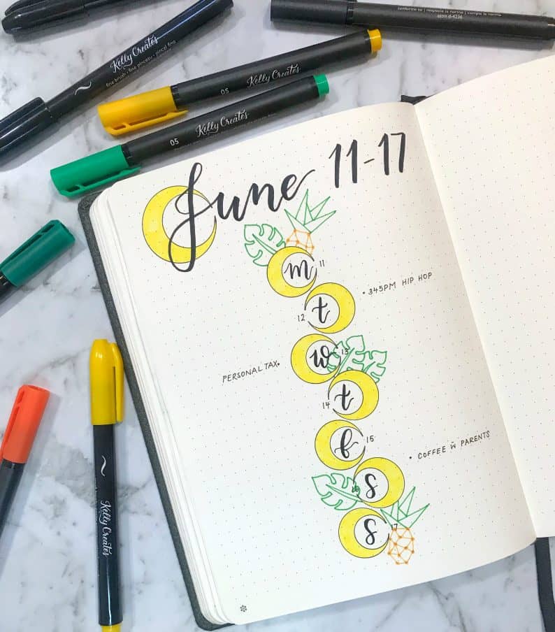 15 Amazing Bullet Journal Weekly Spread Inspirations