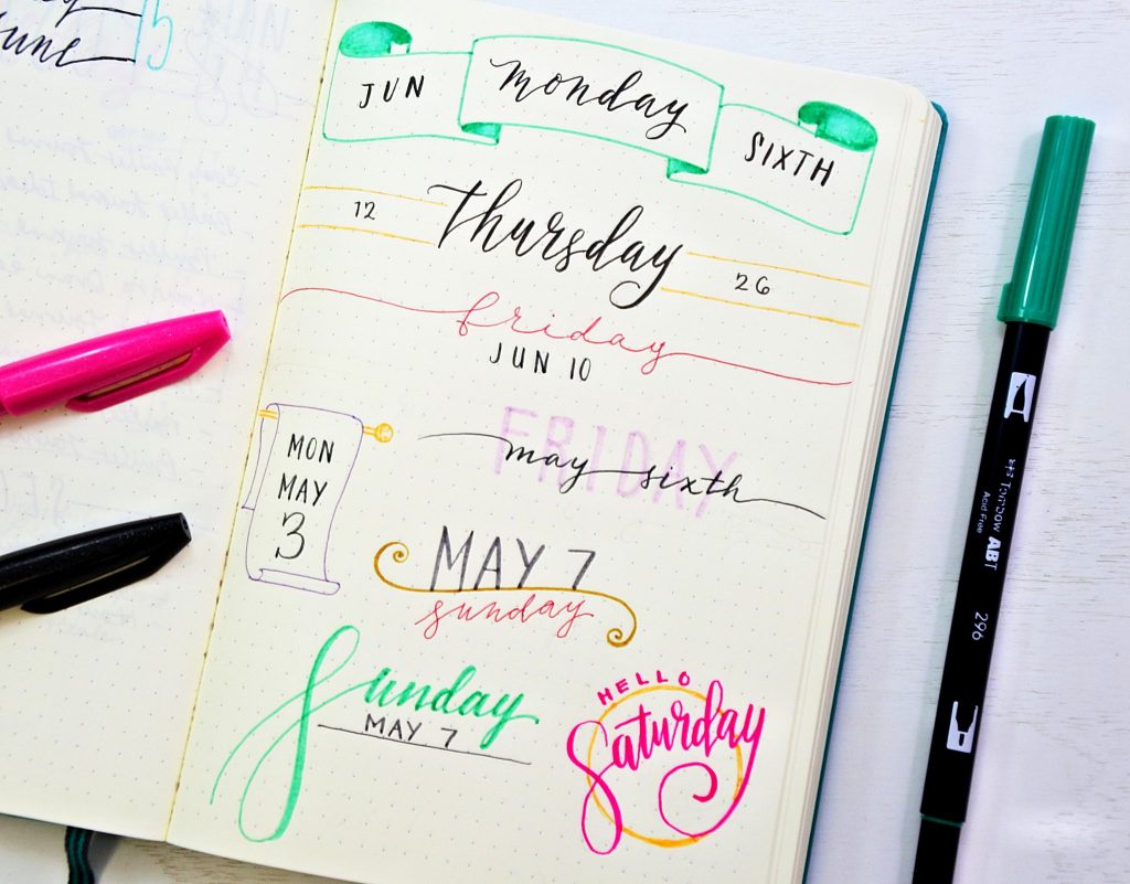 Inspirational Header Ideas For Your Bullet Journal