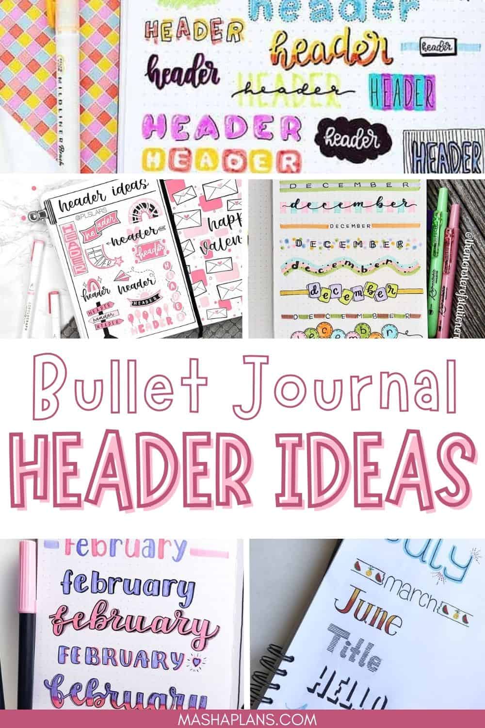 Inspirational Header Ideas For Your Bullet Journal