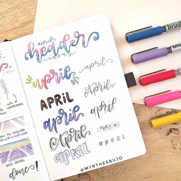Inspirational Header Ideas For Your Bullet Journal