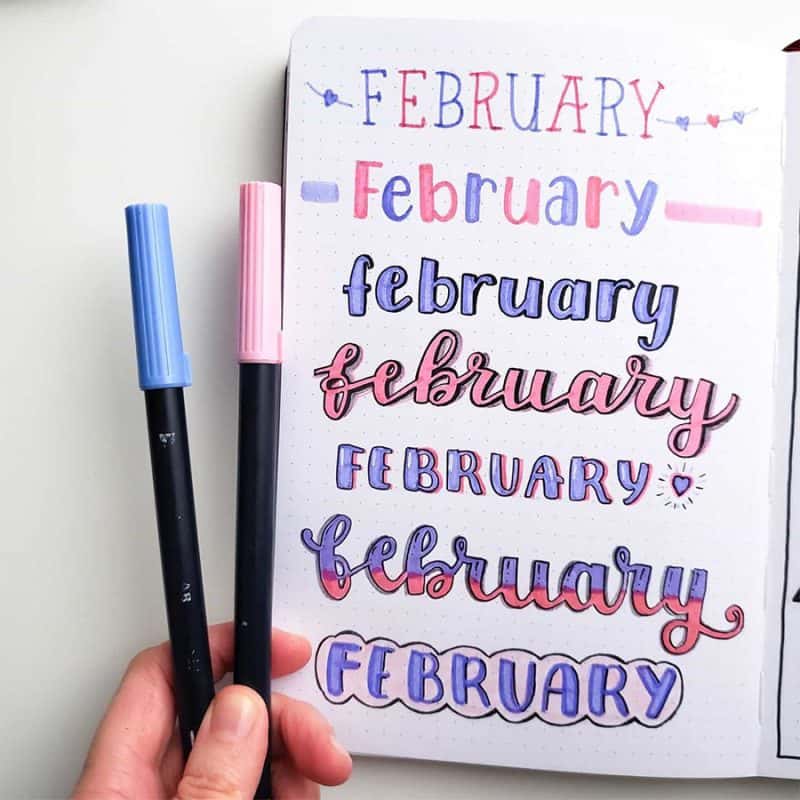 Inspirational Header Ideas For Your Bullet Journal