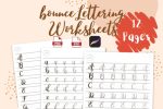 Free Printable Bounce Lettering Worksheets