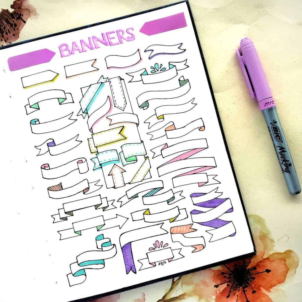 Creative Bullet Journal Banner Ideas