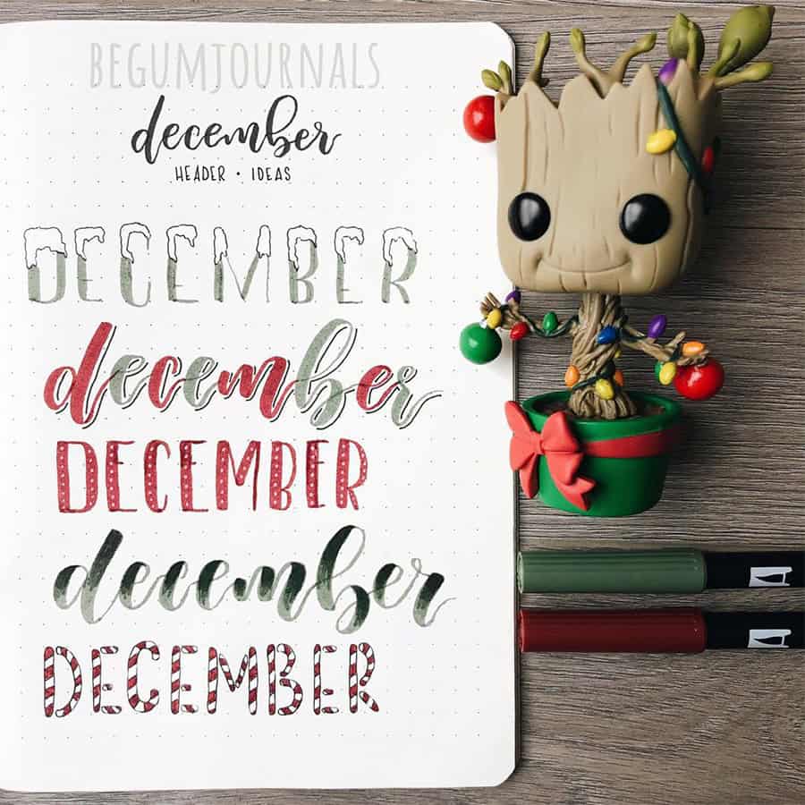 Creative Christmas Titles For Your Bullet Journal
