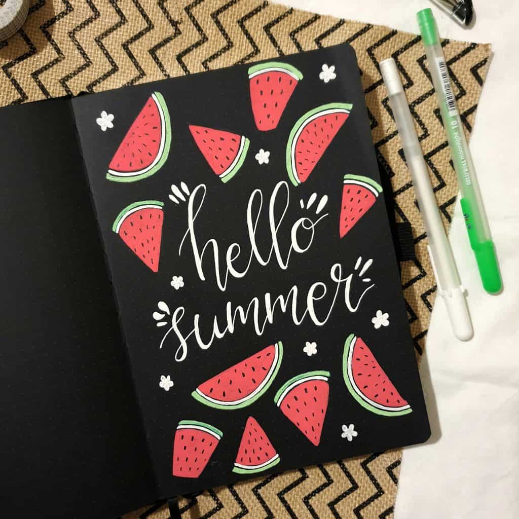 17 Summer Cover Page Ideas For Your Bullet Journal