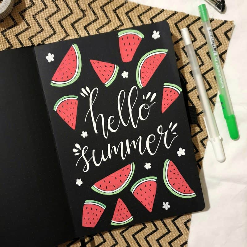 17 Summer Cover Page Ideas For Your Bullet Journal