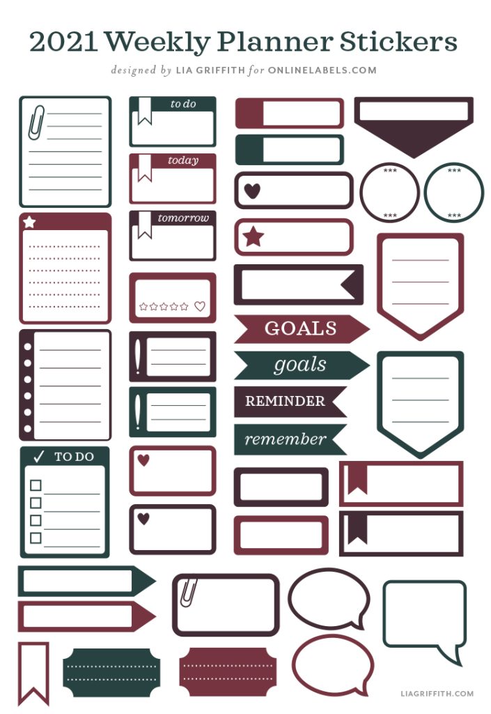 Free Printable Journal Stickers