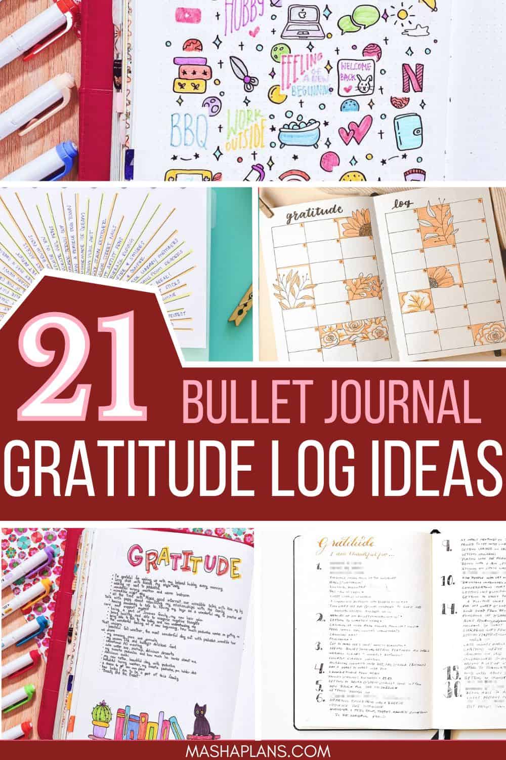 21 Bullet Journal Gratitude Page Inspirations