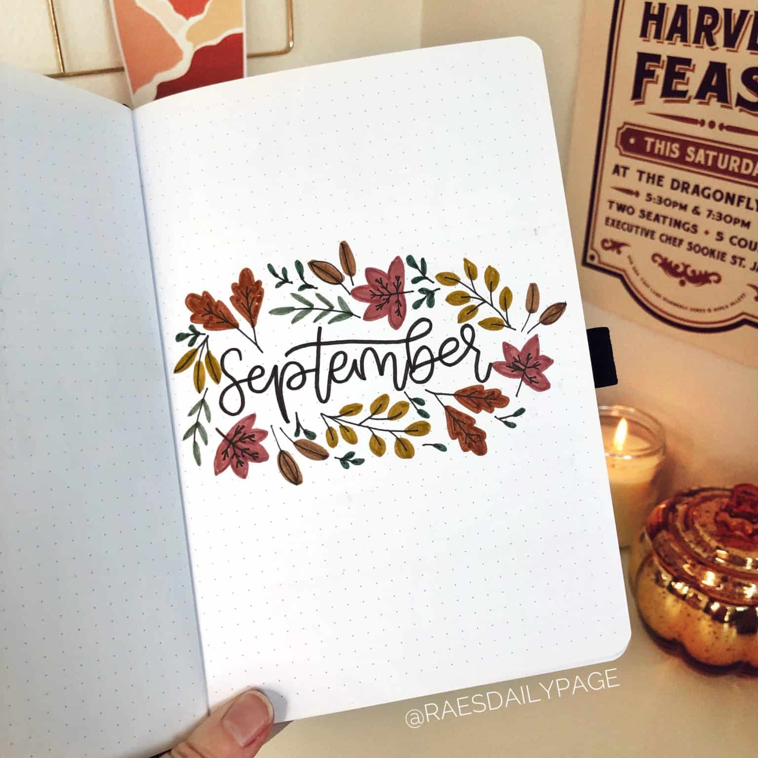 13 September Fall Theme Bullet Journal Inspirations