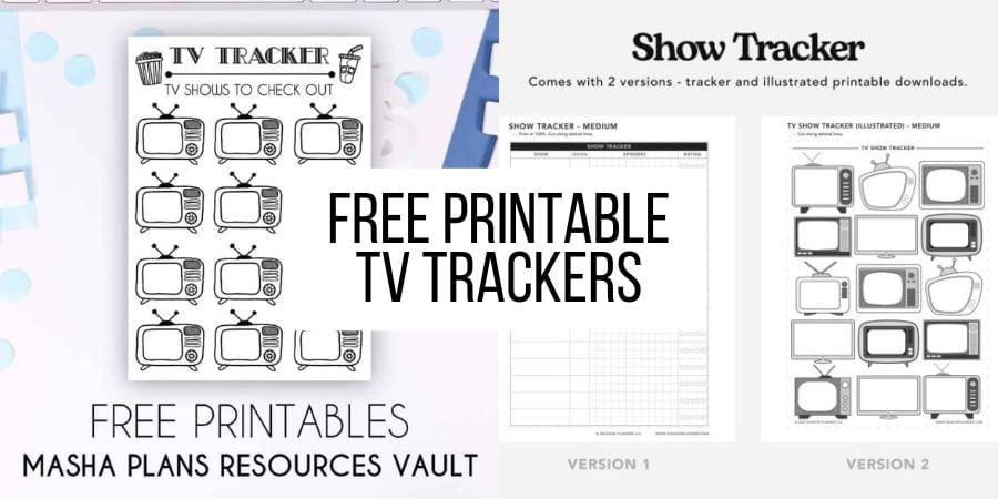 9 Free Bullet Journal TV Tracker Printables