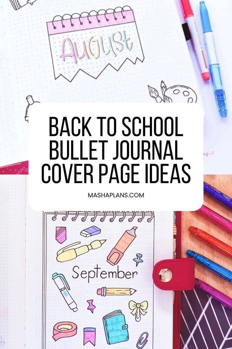 11 Back To School Bullet Journal Cover Page Ideas