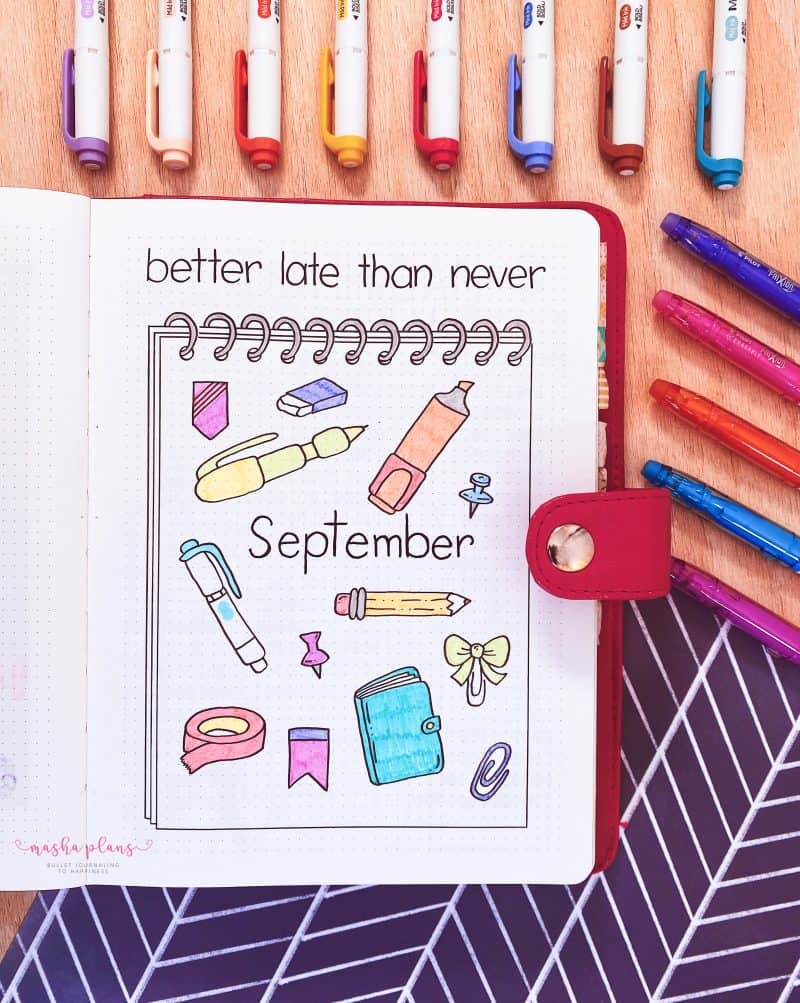 11 Back To School Bullet Journal Cover Page Ideas