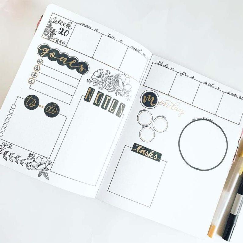 15 Amazing Bullet Journal Weekly Spread Inspirations