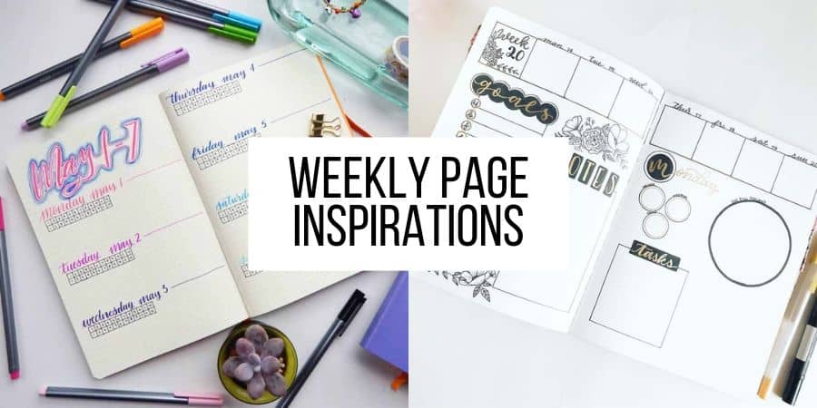 13 Bullet Journal Weekly Page Ideas