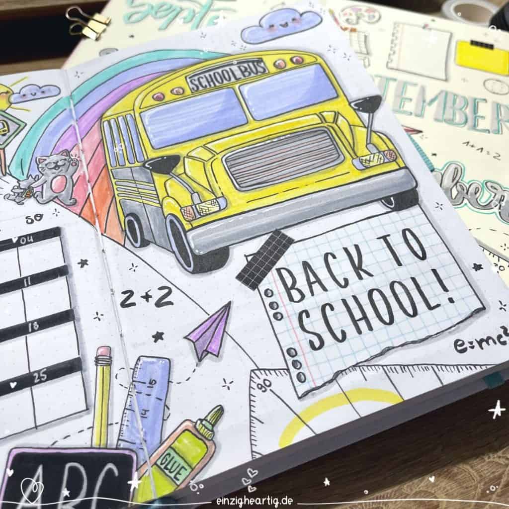 11 Back To School Bullet Journal Cover Page Ideas