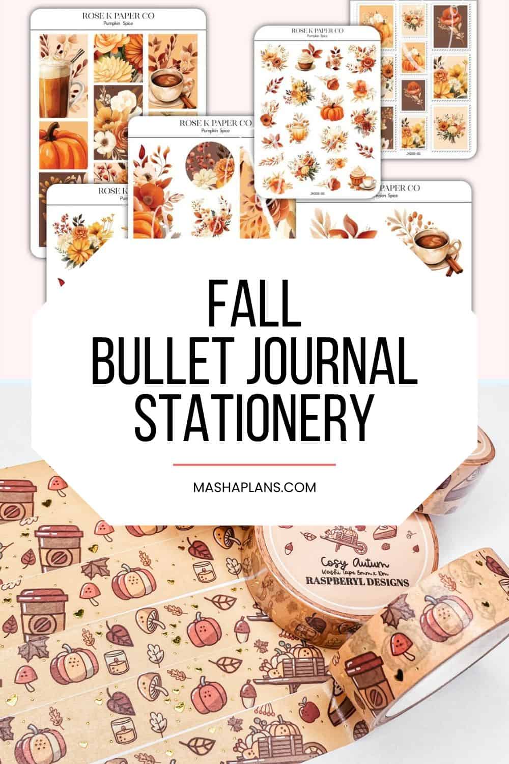 15 Cute Unique Fall Stationery For Your Bullet Journal