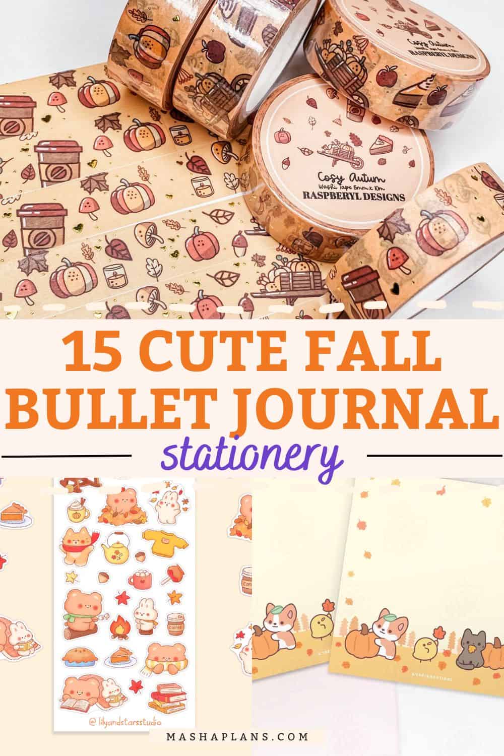 15 Cute Unique Fall Stationery For Your Bullet Journal