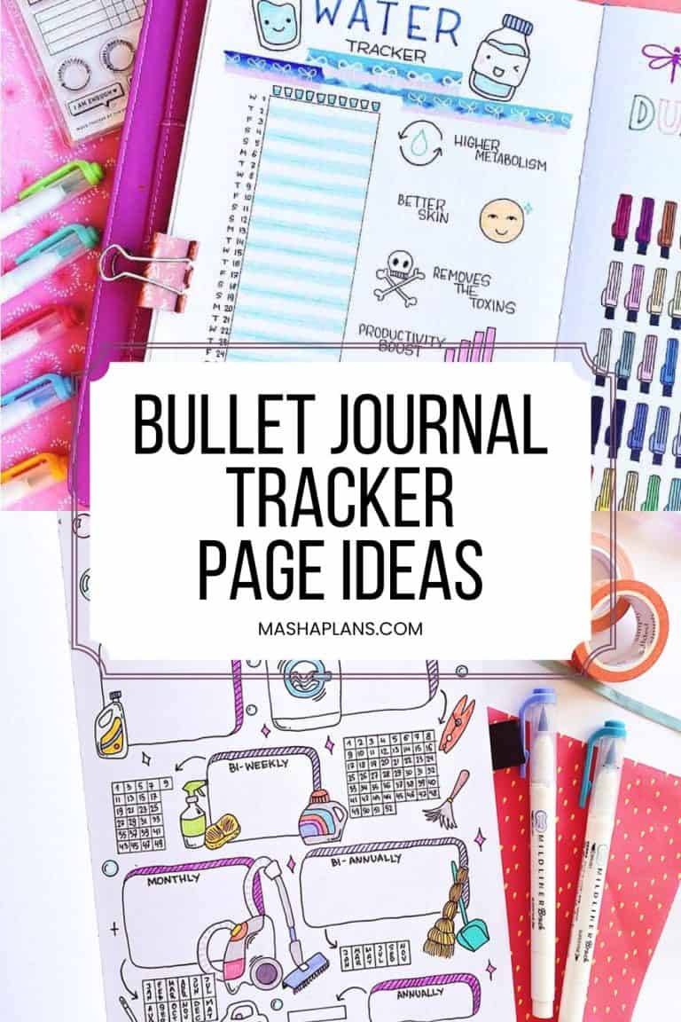 17 Bullet Journal Tracker Page Ideas
