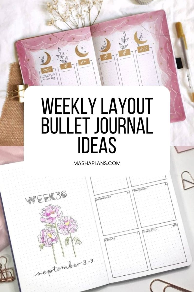 19 Weekly Layout Bullet Journal Ideas