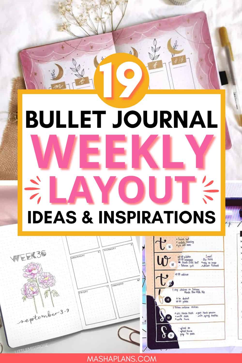 19 Weekly Layout Bullet Journal Ideas
