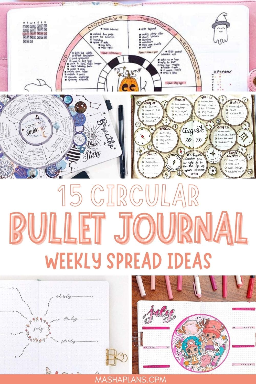 15 Bullet Journal Circle Weekly Spread Ideas