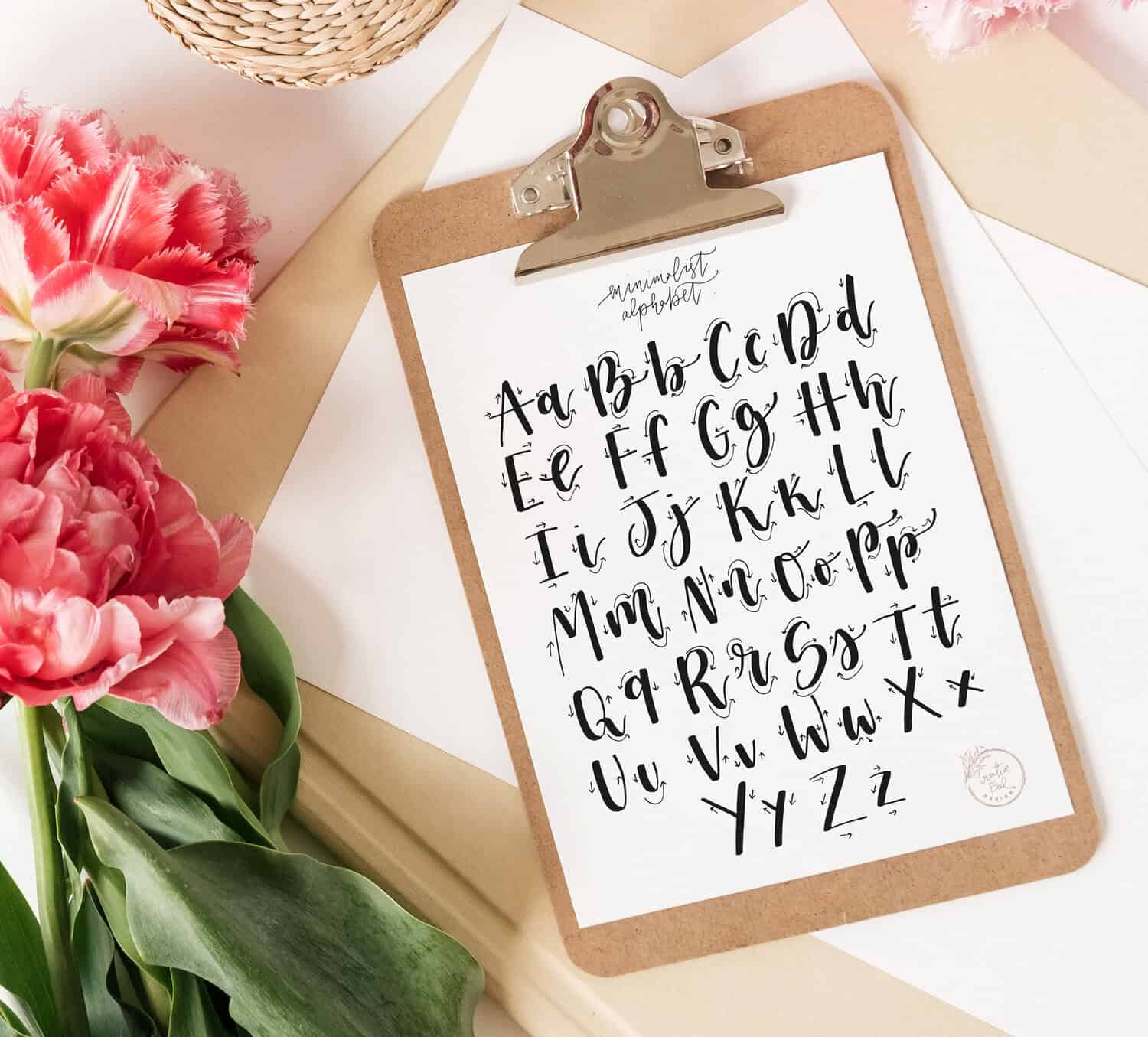 Free Printable Brush Lettering Alphabet Worksheets
