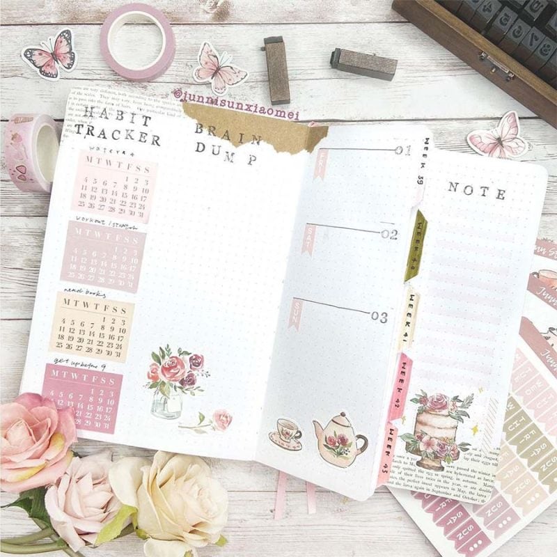 19 Bullet Journal Dutch Door Weekly Spread Inspirations