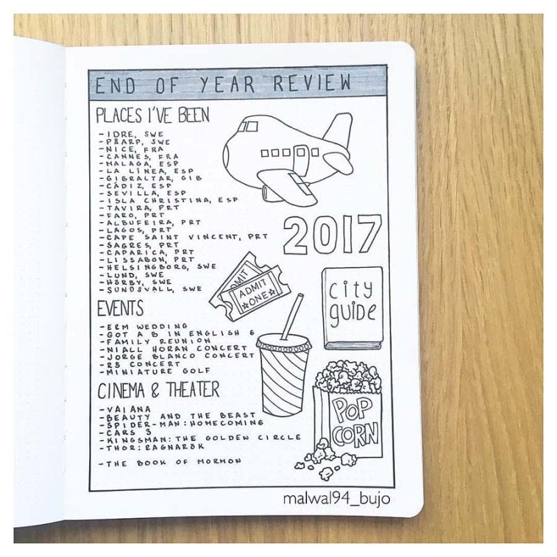 15 End Of Year Bullet Journal Ideas