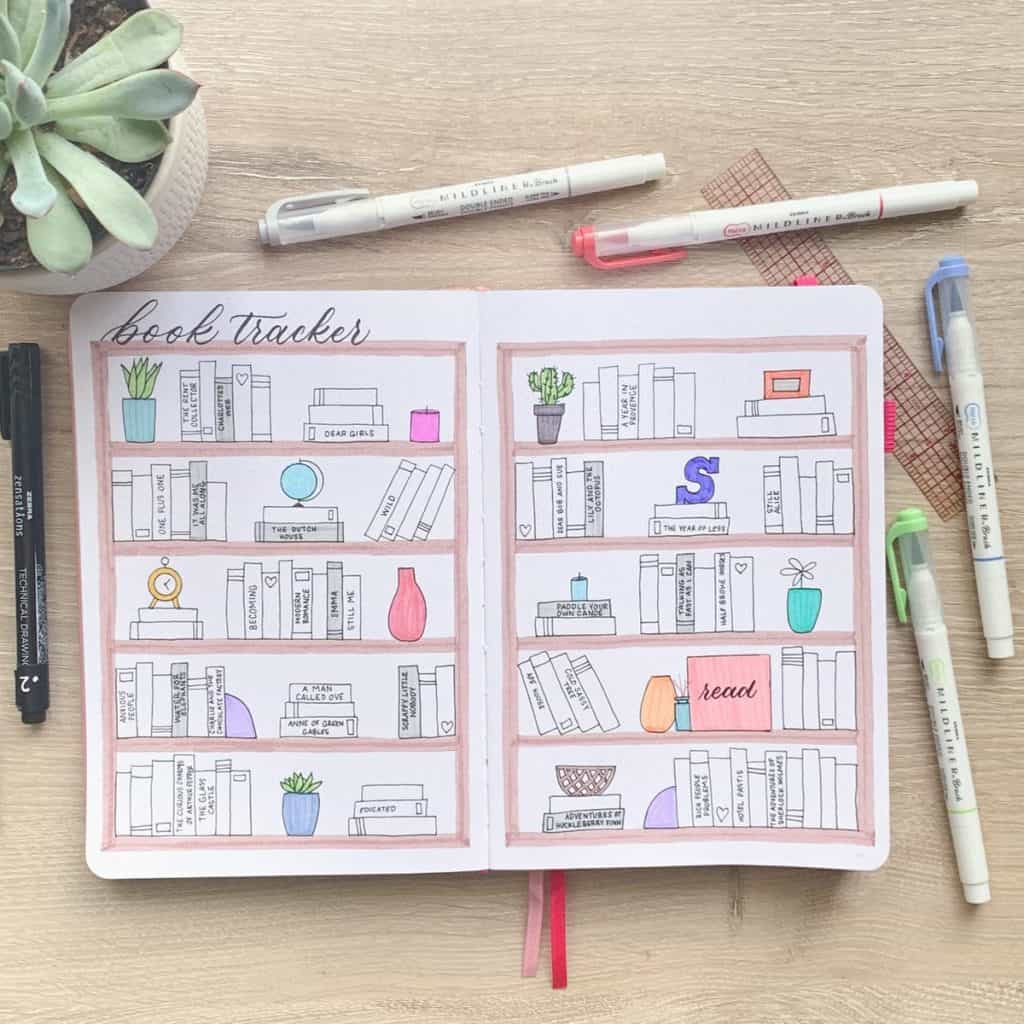 31+ Creative Bullet Journal Book Tracker Pages