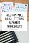 Free Printable Brush Lettering Alphabet Worksheets
