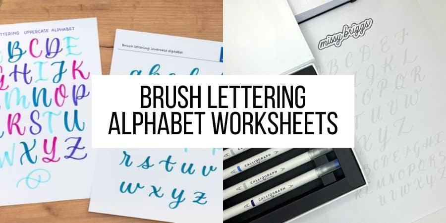 Brush Pen Worksheet Free Printable Brush Lettering Alphabet Worksheets