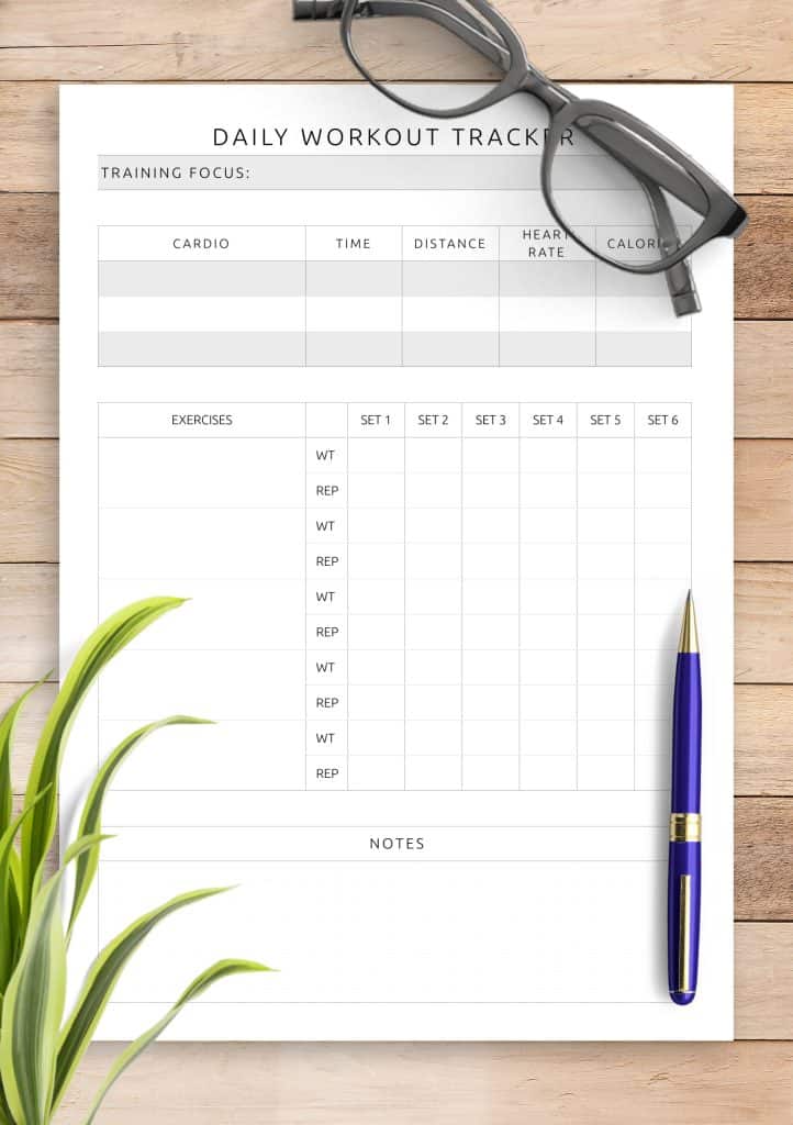 15+ Free Workout Tracker Printables