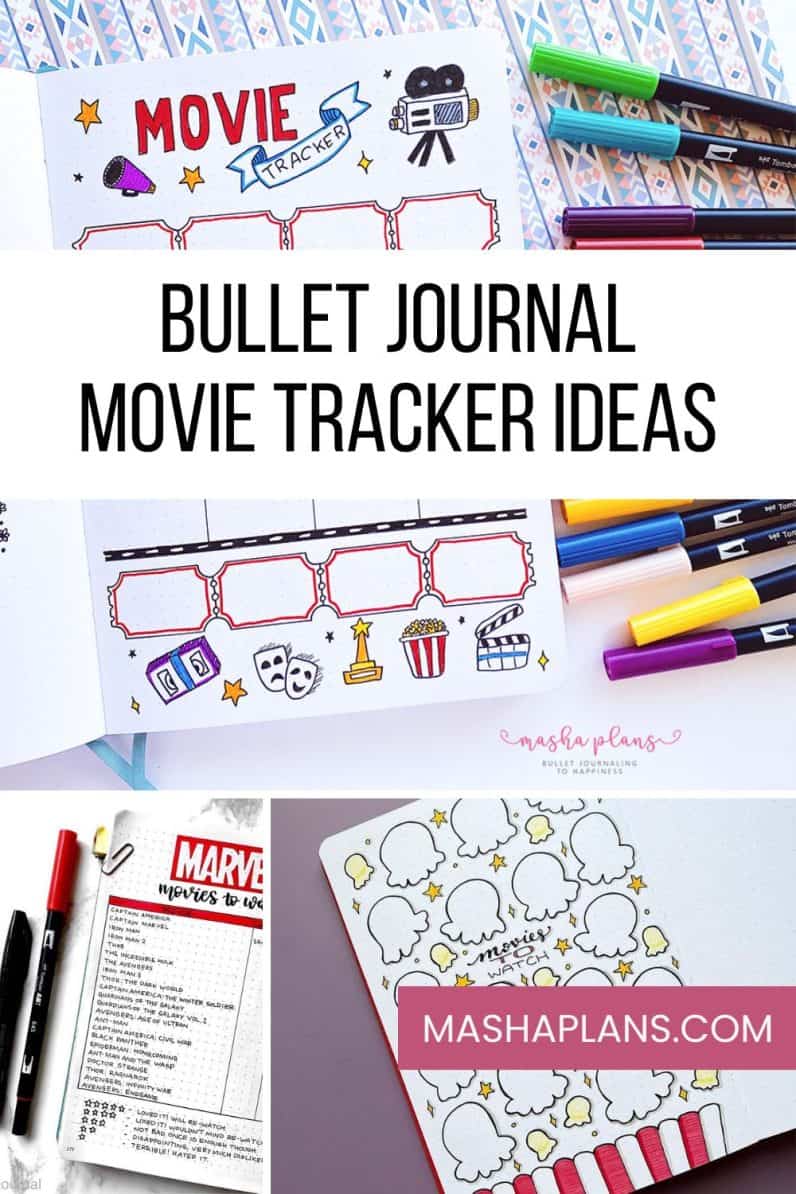 13 Creative Bullet Journal Movie Tracker Ideas
