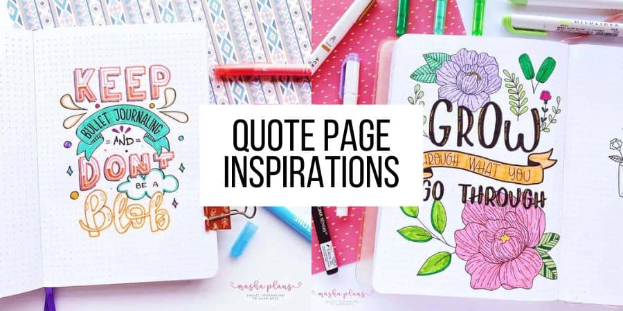 15 Bullet Journal Quote Page Inspirations