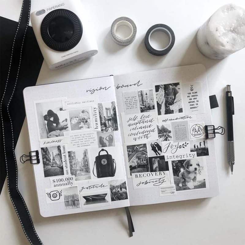 11 Vision Board Bullet Journal Page Ideas