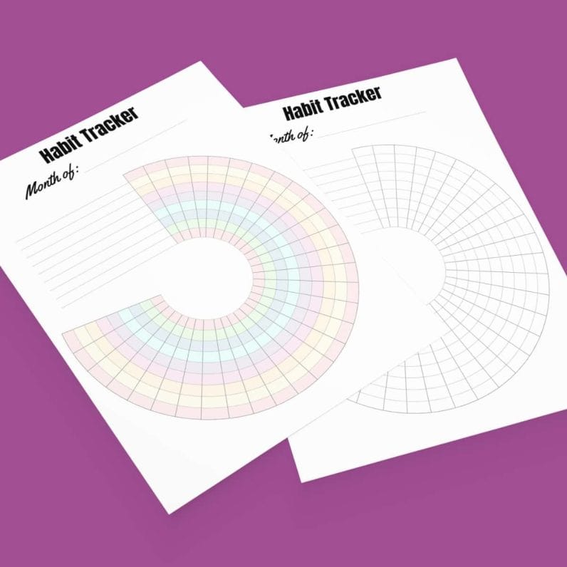 15+ Free Printable Circle Habit Trackers