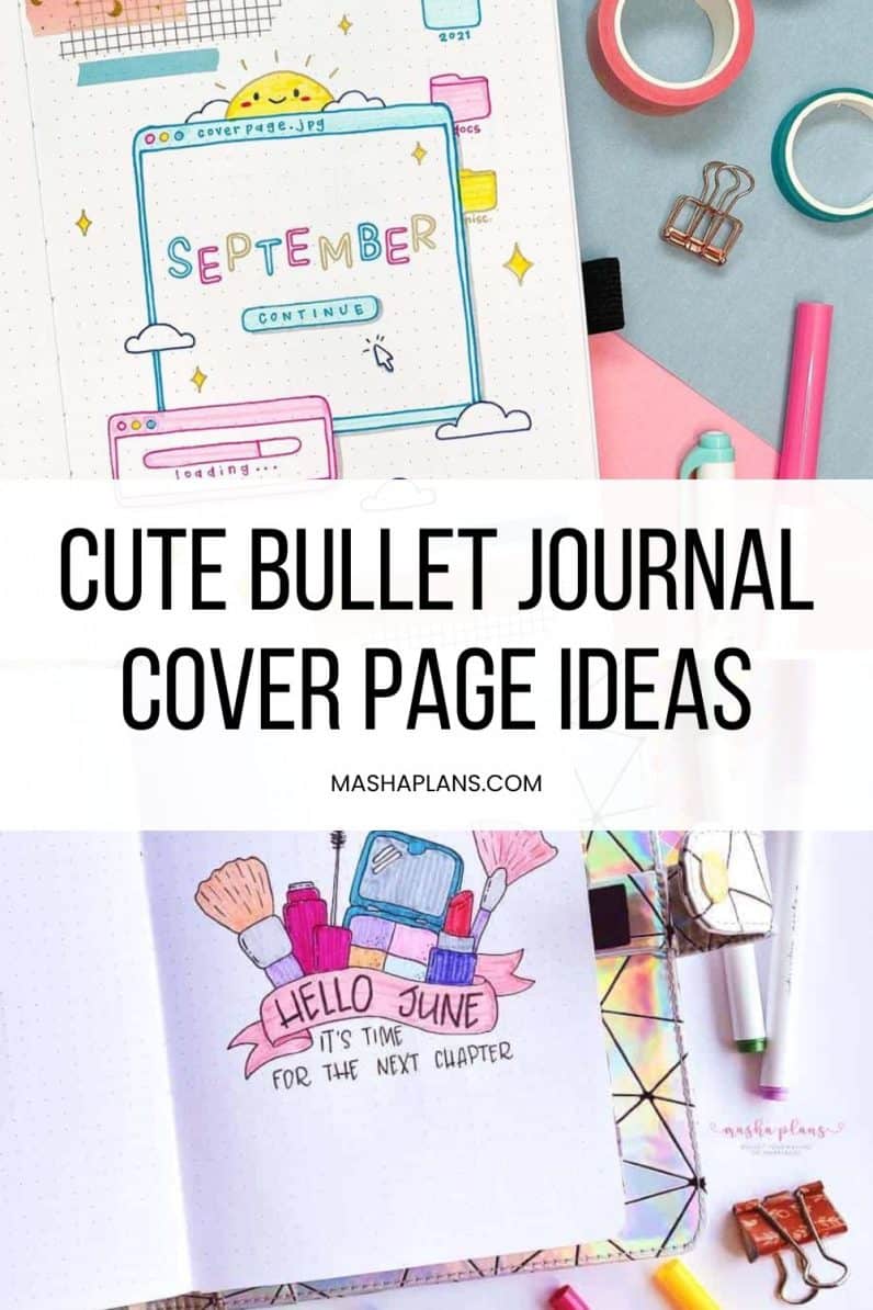13 Cute Bullet Journal Cover Page Ideas