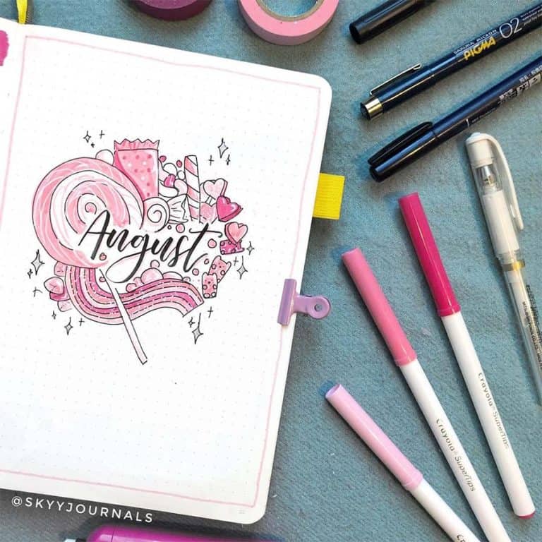 13 Cute Bullet Journal Cover Page Ideas