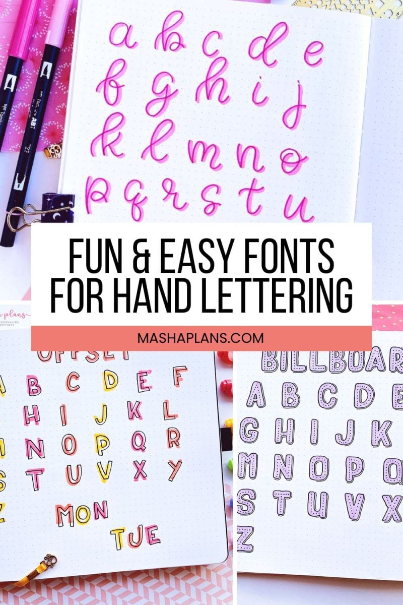 11 Fun & Easy Fonts For Hand Lettering