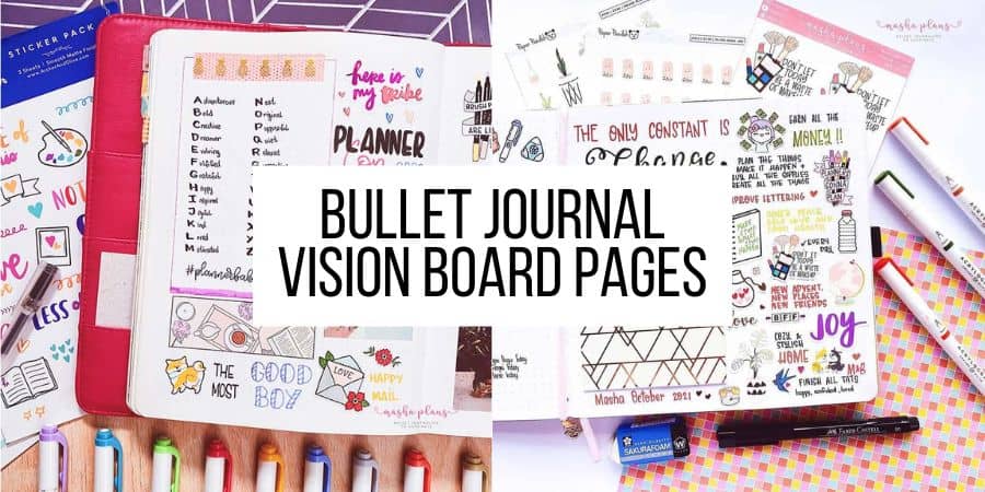 11 Vision Board Bullet Journal Page Ideas