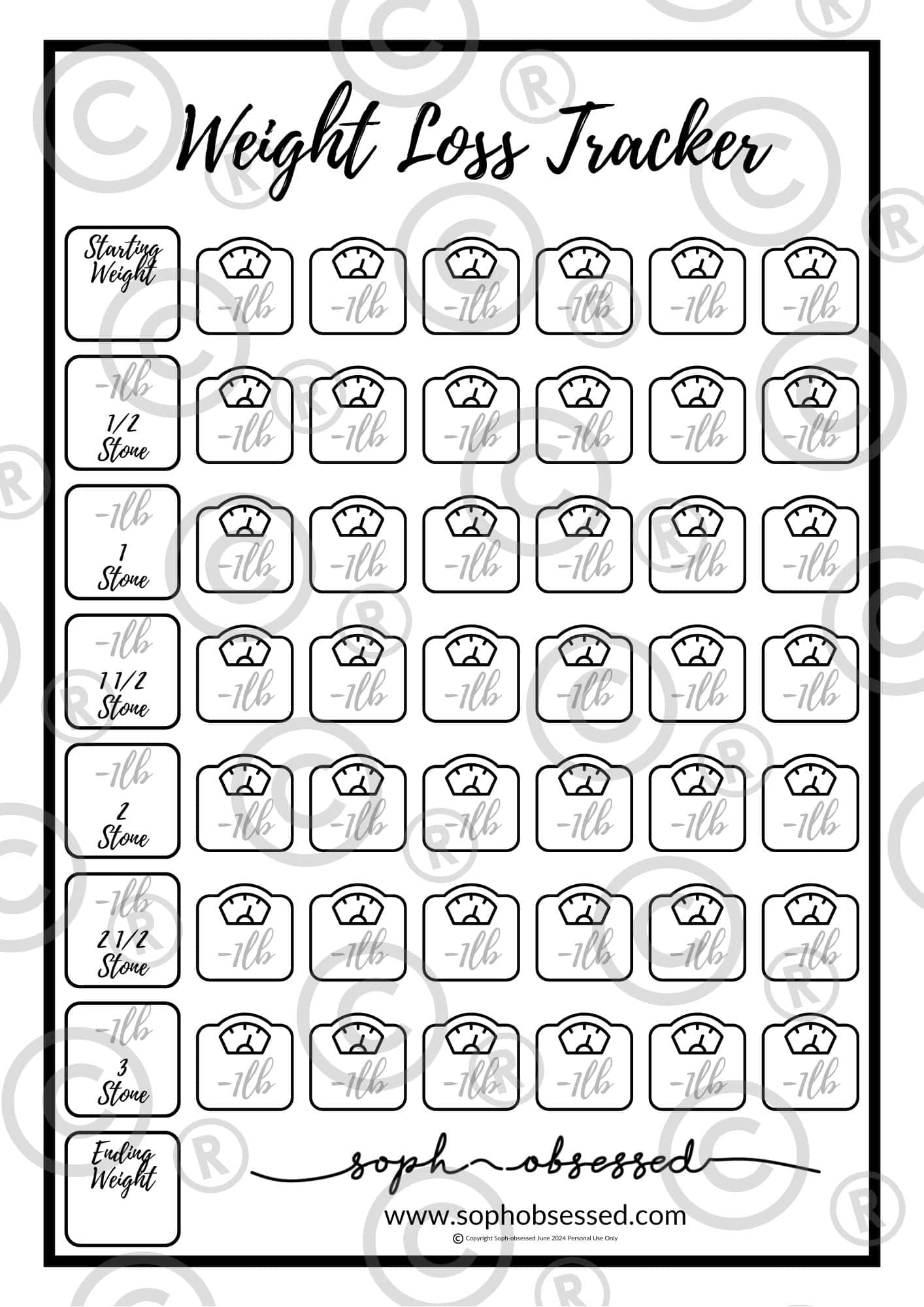 15+ Free Weight Tracker Bullet Journal Printables