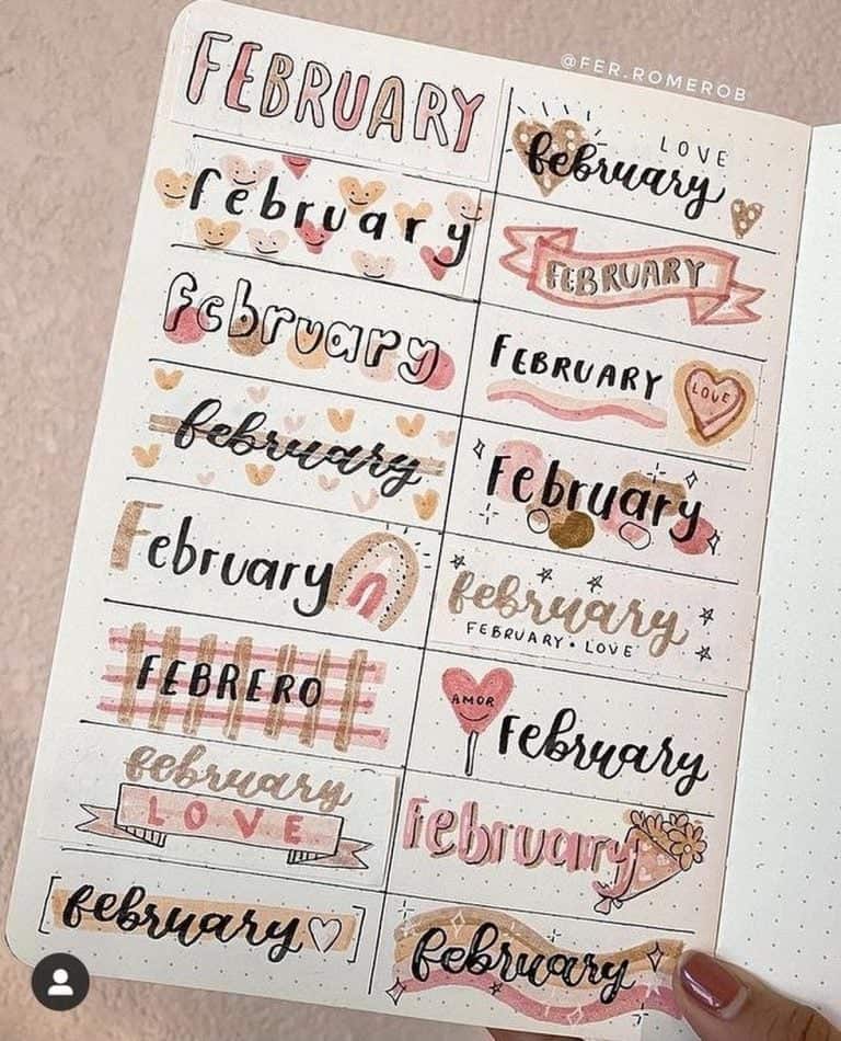 Brown Header Ideas For Your Bullet Journal