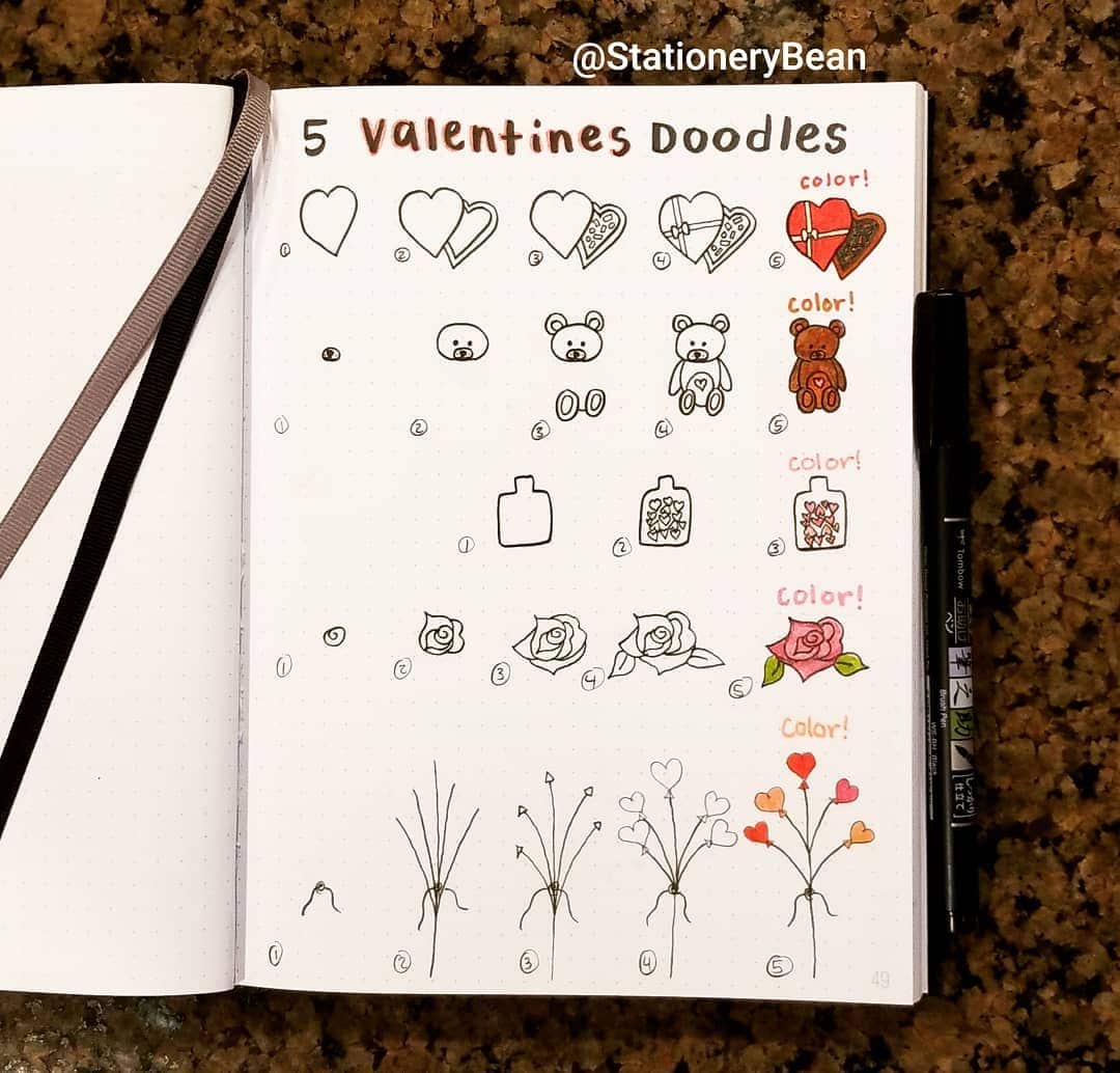 Easy Valentine's Day Doodles