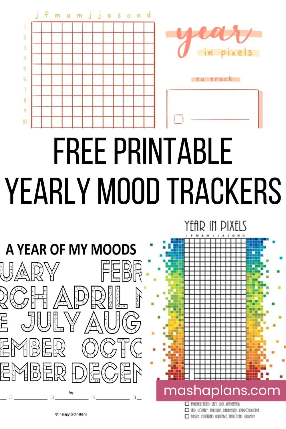Free Yearly Mood Tracker Printables