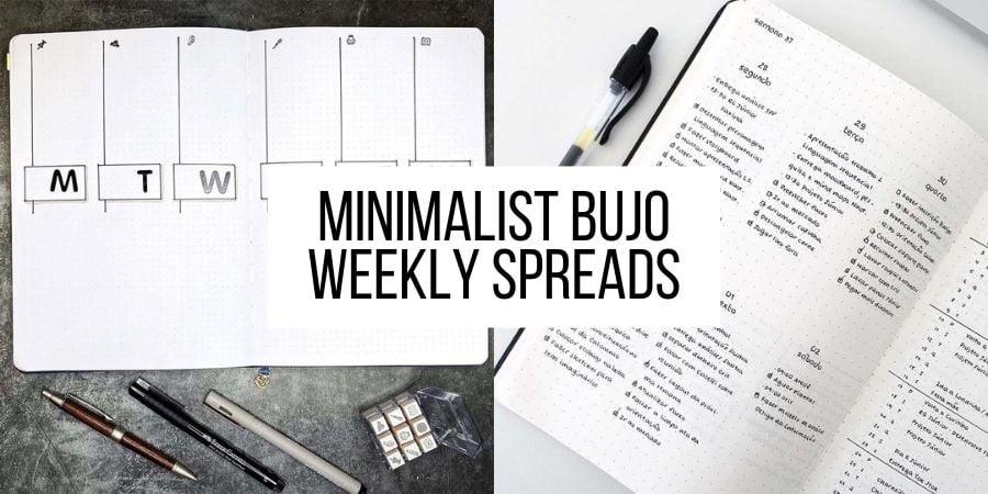 Minimalist Bullet Journal Weekly Spread Ideas