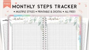 Free Steps Tracker Printables