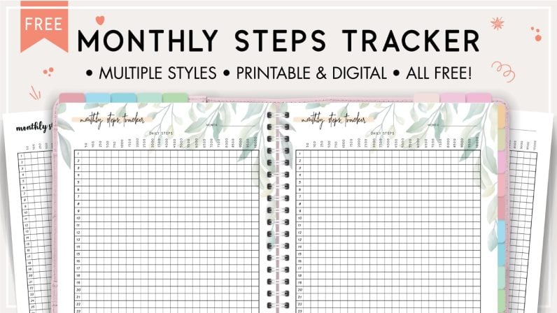 Free Steps Tracker Printables
