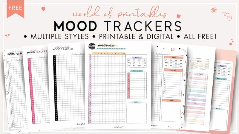 Free Yearly Mood Tracker Printables